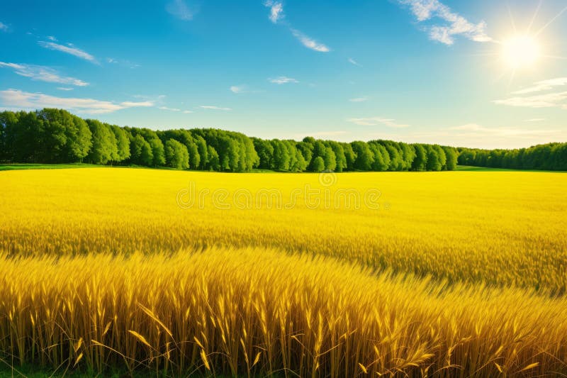 Golden grass in the wind. stock illustration. Illustration of outdoor ...