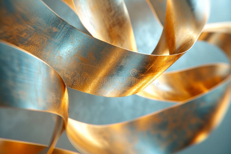 Golden Gray Metallic Stripe Abstract Background Stock Image - Image of ...