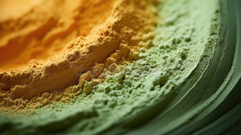 Golden and Green Powder Swirls Stock Illustration - Illustration of ...