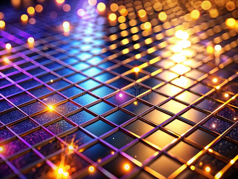 Golden Grid Abstract Background a Futuristic Visual Representing ...
