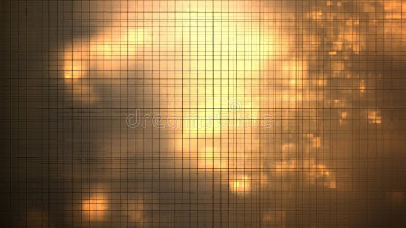 Golden Grid Sunset Abstract Background Stock Illustration ...