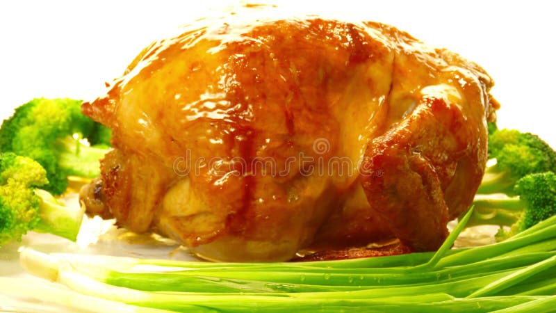 Whole Chicken on Open Pit Barbeque. Roadside Stall during Ramadan ...