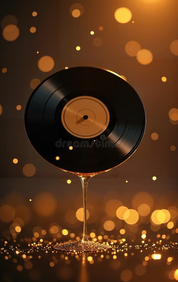 Party Night Vinyl Drip stock illustration. Illustration of groove ...