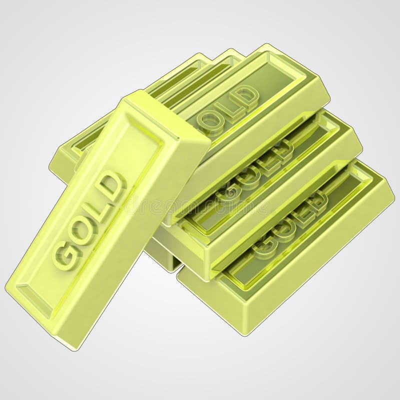 Golden Group Made from Pure Gold Stock Illustration - Illustration of ...