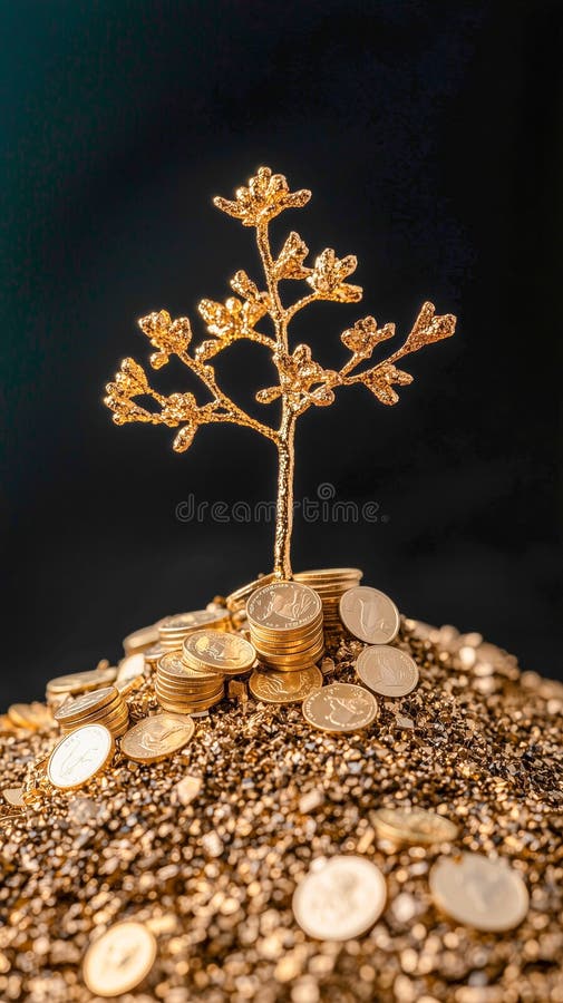 Golden Growth and Prosperity Stock Photo - Image of goldmine, harvest ...