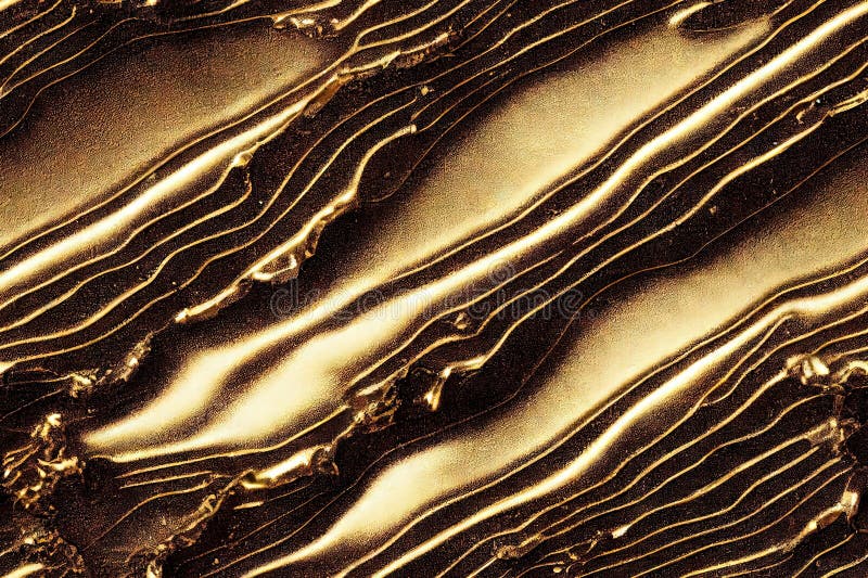 Golden Grunge Metal Tile Texture Background. Seamless Streaks Pattern ...