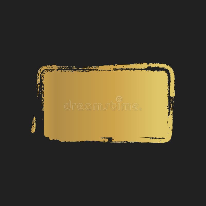 Golden Grunge Vintage Painted Rectangle Shapes. Vector Illustration ...