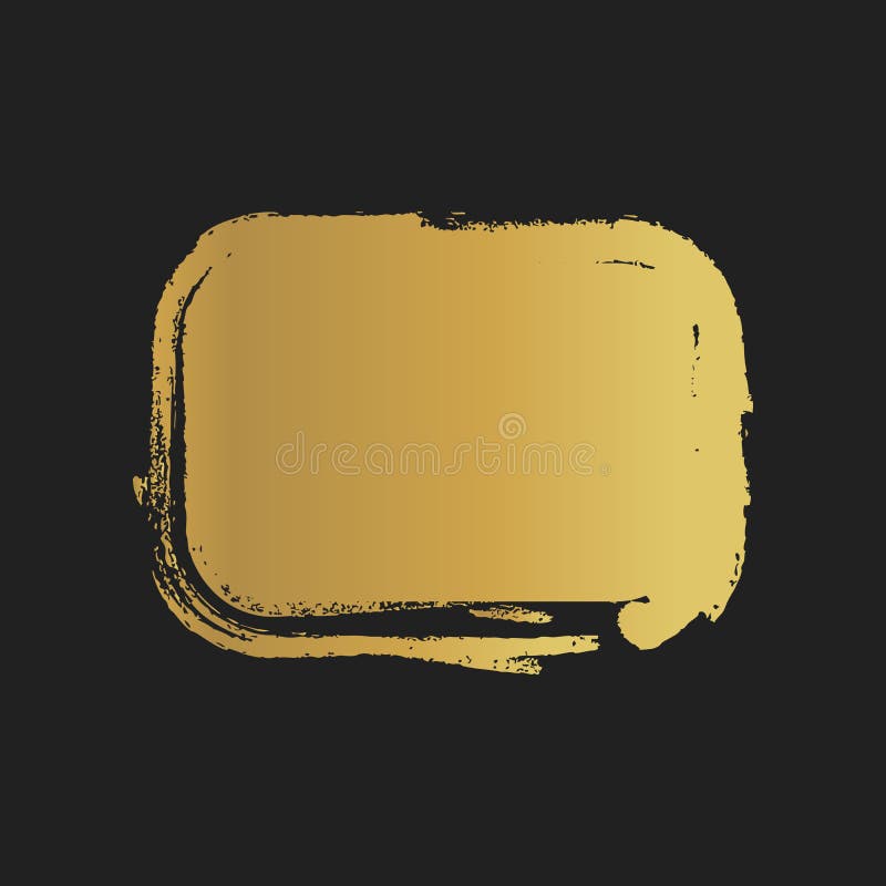 Golden Grunge Vintage Painted Rectangle Shapes. Vector Illustration ...