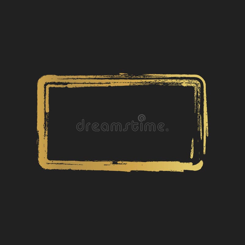 Golden Grunge Vintage Painted Rectangle Shapes. Vector Illustration ...