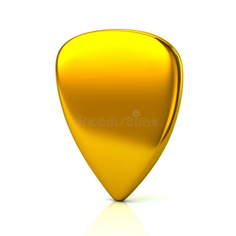 Golden guitar pick stock illustration. Illustration of sound - 96843978