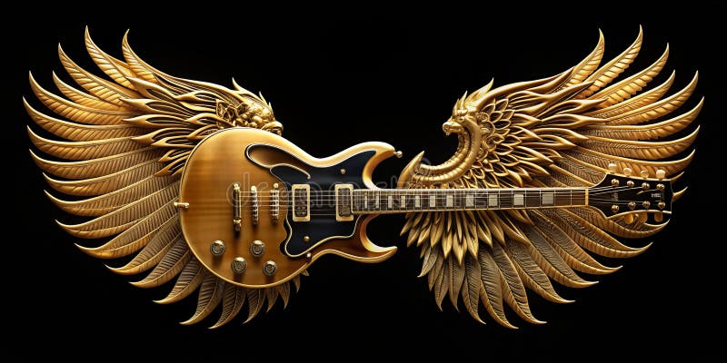 Guitar Wings Stock Illustrations – 1,157 Guitar Wings Stock ...