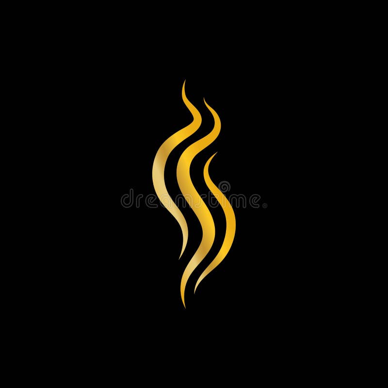 Golden Hair Logo Template Vector Icon Illustration Stock Vector ...