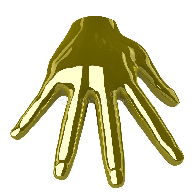 Golden Hand stock illustration. Illustration of gold, isolated - 7087605