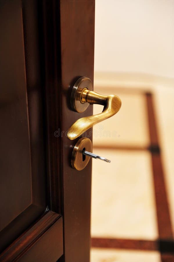 Mysterious House Door Barely Open Ajar Stock Image - Image of curious ...