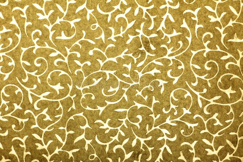Golden Handmade Art Paper with Floral Pattern Stock Photo - Image of ...