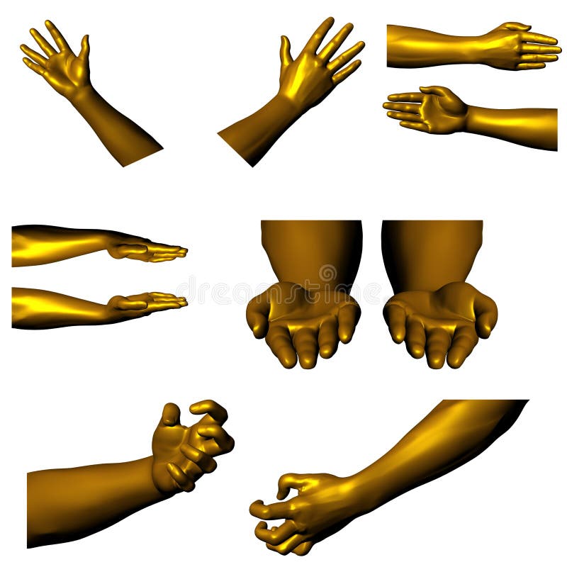 Set of Antique Hands (vector) Stock Vector - Illustration of drawing ...