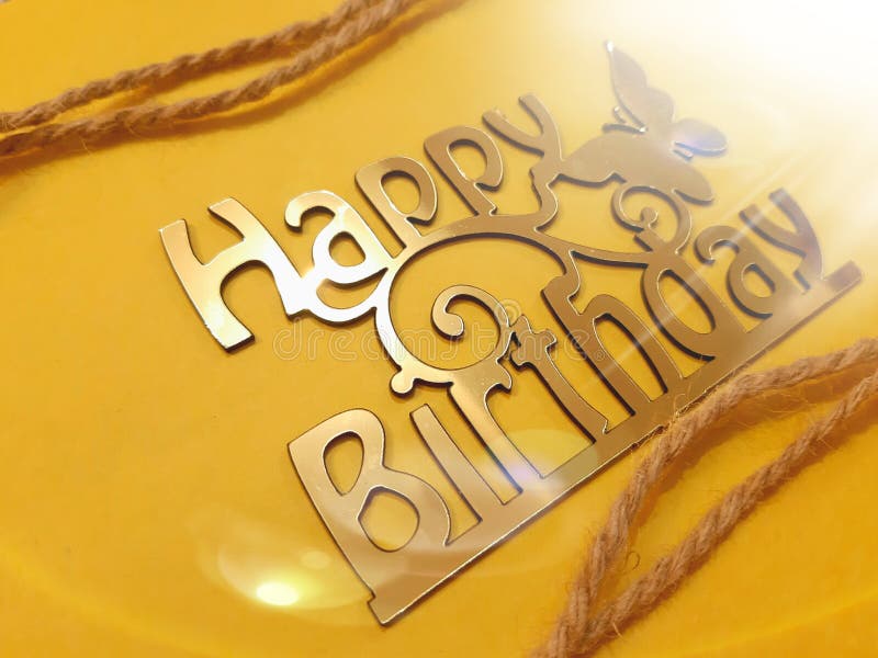 Golden Happy Birthday stock photo. Image of happy, light - 202840758