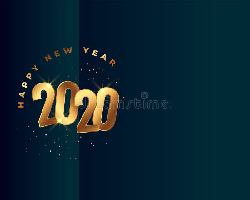 Golden Happy New Year Beautiful Background Design Stock Vector ...