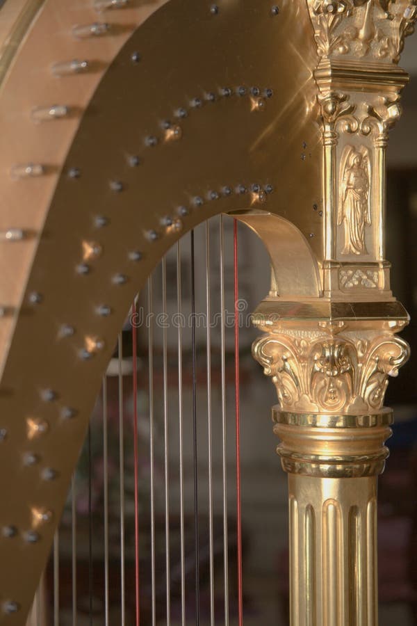 Golden Harp stock photo. Image of musical, expensive, ornate - 528528