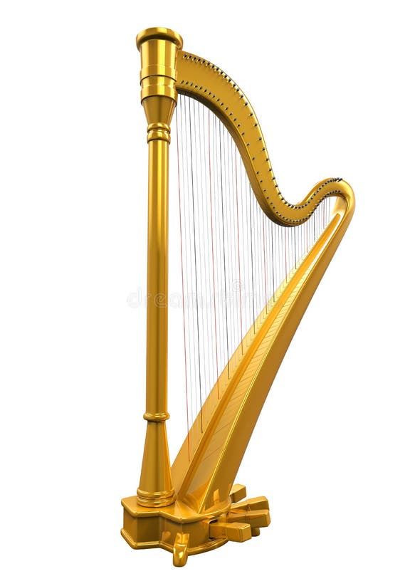Golden Harp stock illustration. Illustration of elegance - 66868783