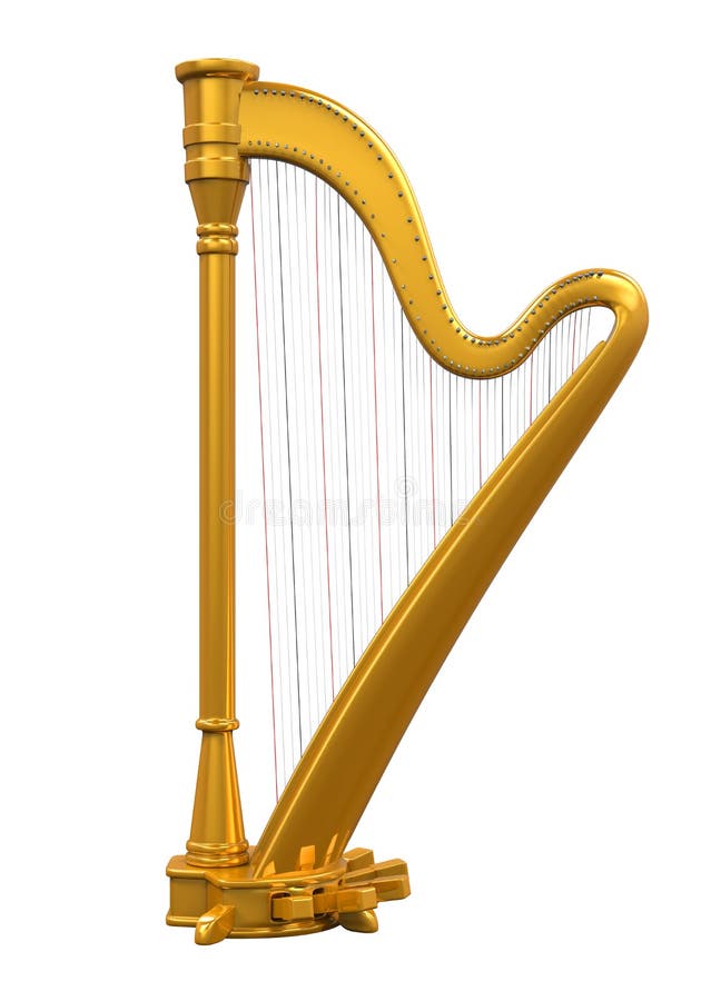 Golden Harp stock illustration. Illustration of background - 66868845