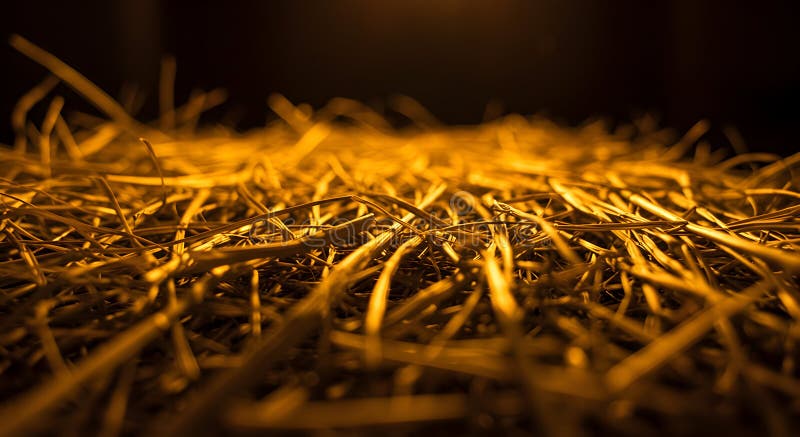 Golden Hay Texture Background with Warm Light for Animal Bedding Stock ...