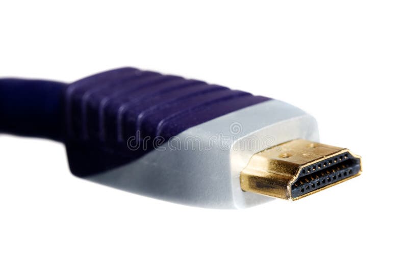 Golden hdmi cable stock photo. Image of cinema, future - 8327122