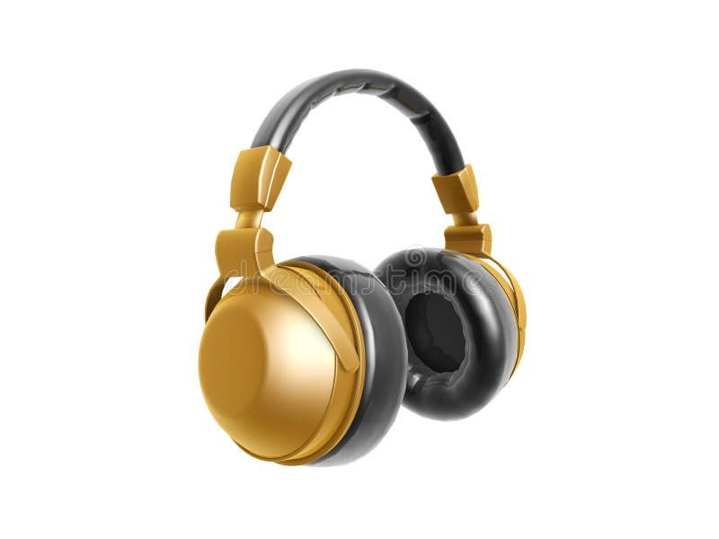 Golden Headphone Stock Illustrations – 865 Golden Headphone Stock ...