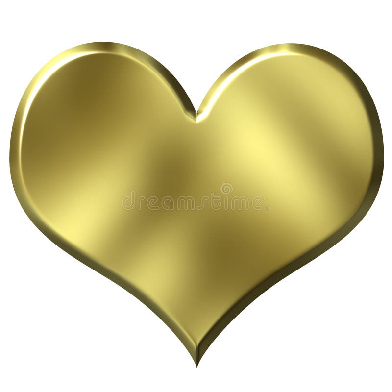 Golden Heart stock illustration. Illustration of romantic - 4374552