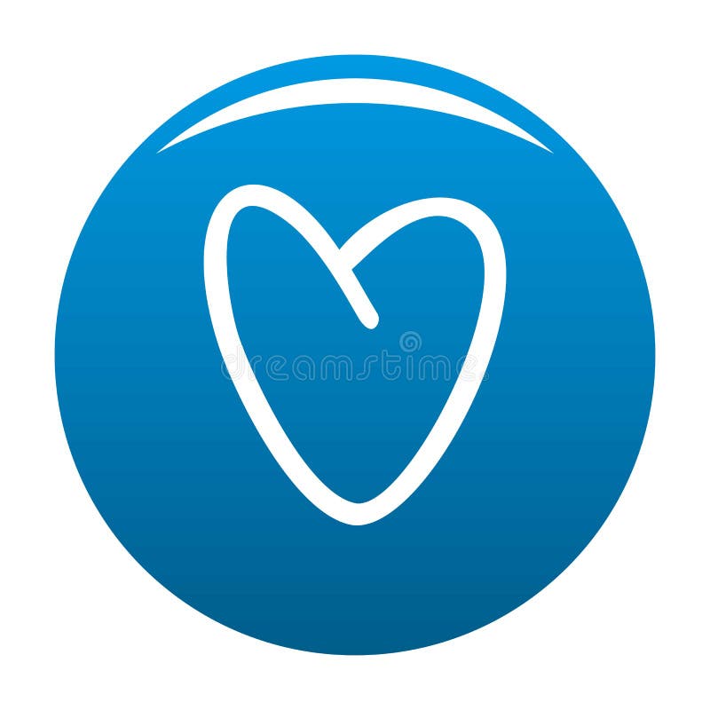 Golden Heart Icon Vector Blue Stock Vector - Illustration of human ...