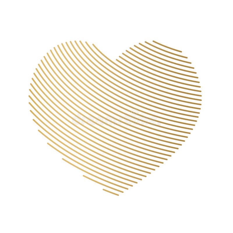 Golden heart icon stock vector. Illustration of concept - 236964306