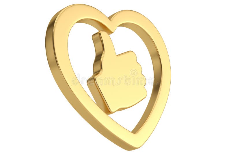 Golden Like Emblem editorial photo. Illustration of button - 95630506
