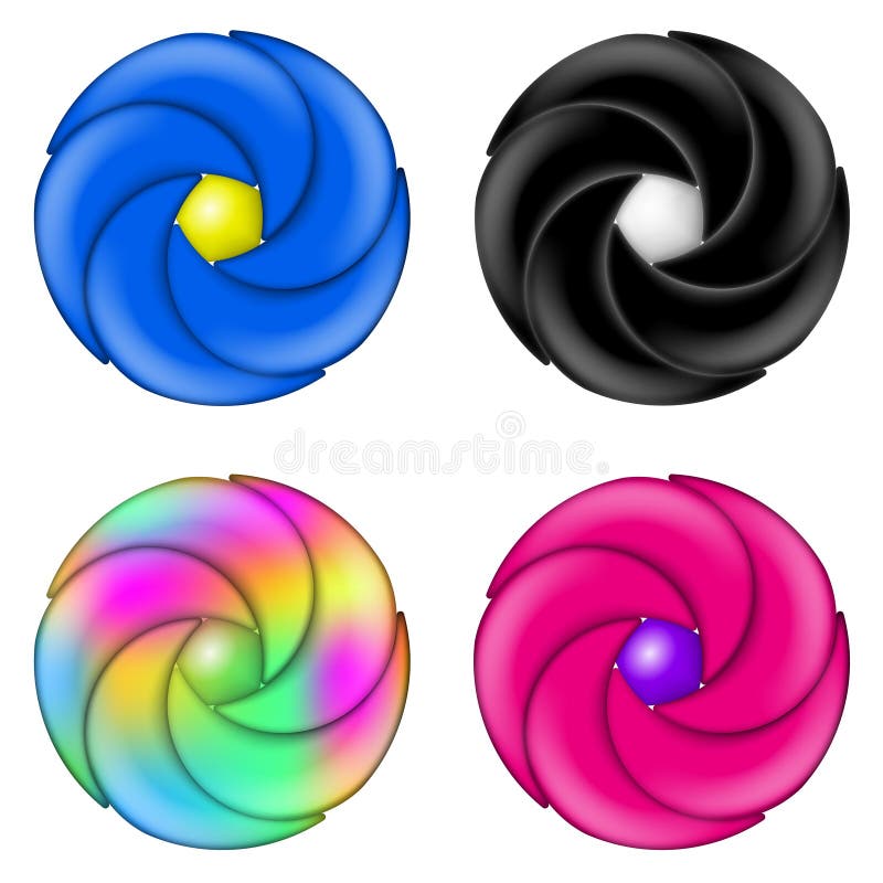 Flat Plastic Translucent Flowers Stock Vector - Illustration of nature ...