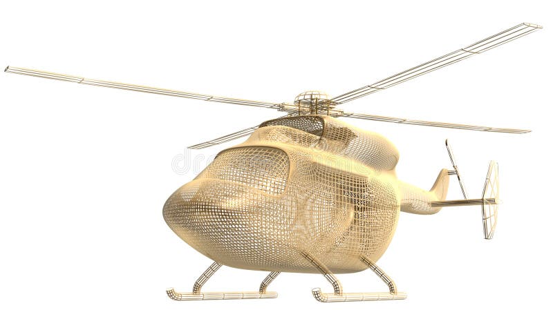 Golden helicopter frame stock illustration. Illustration of twilight ...