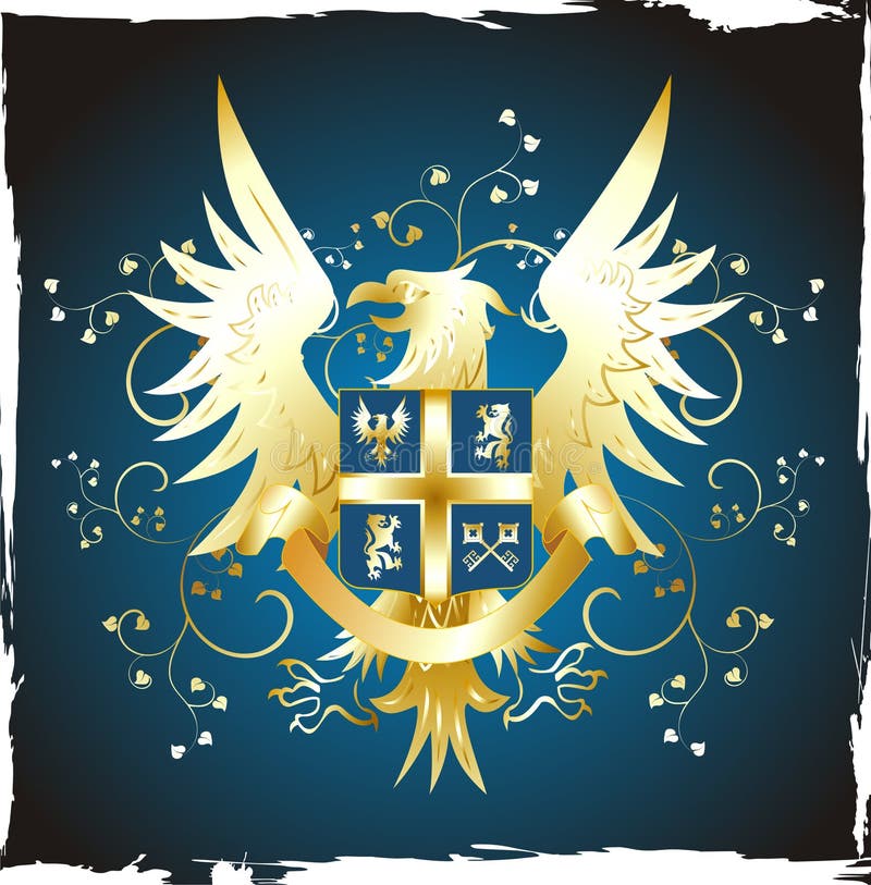 Heraldic Eagle stock vector. Illustration of bird, insignia - 40622452