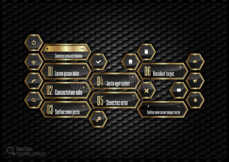 Hexagons stock vector. Illustration of business, icon - 54511892