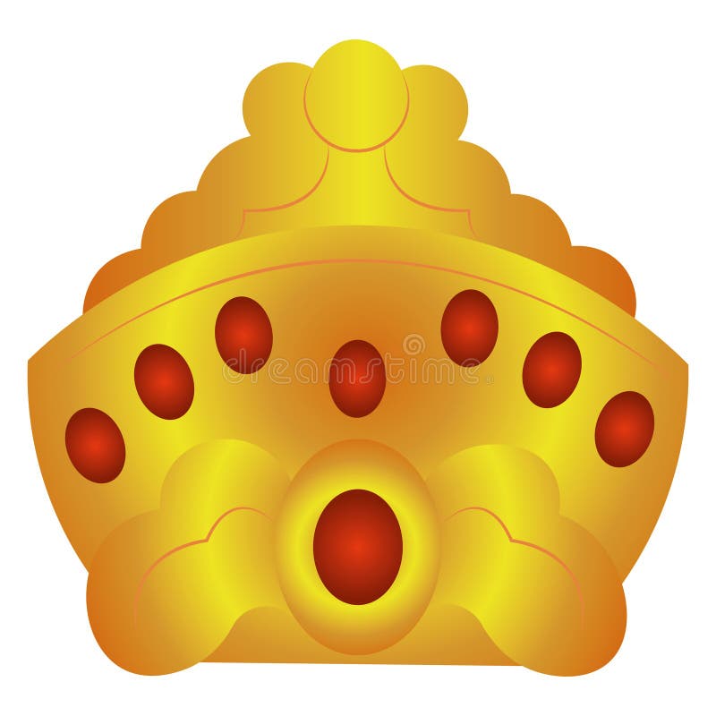 Golden Hindu Crown Design. Vector Stock Vector - Illustration of sacred ...