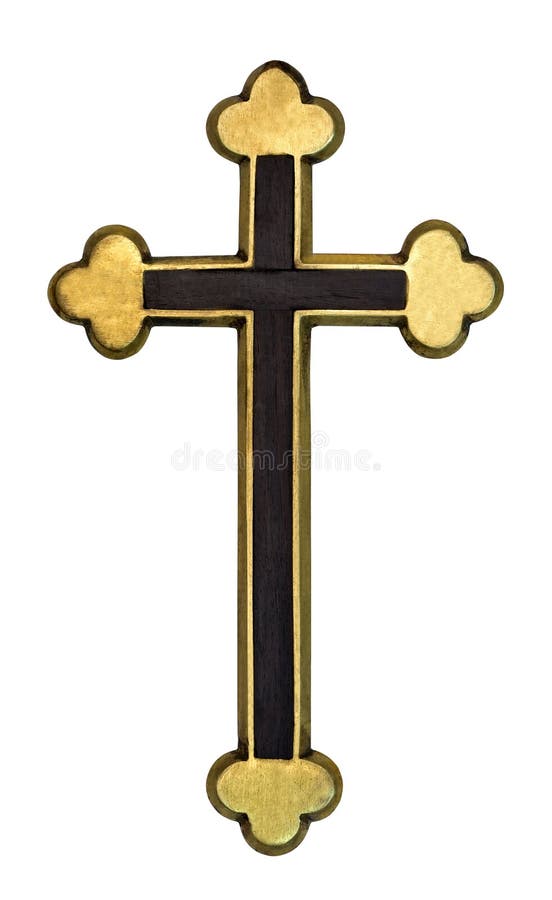 Golden holy cross stock image. Image of isolated, metal - 69843209
