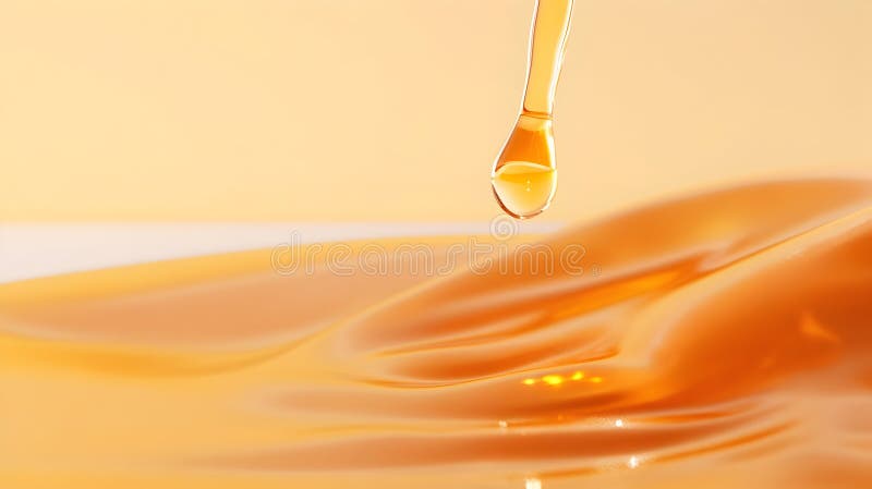 Golden Honey Dripping in Smooth Viscous Wave Stock Image - Image of ...