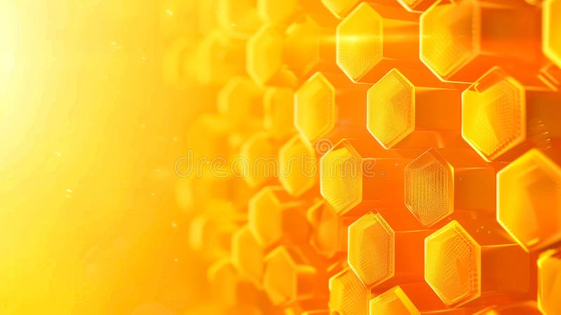 Golden Honeycomb Pattern Under Warm Light Stock Image - Image of ...
