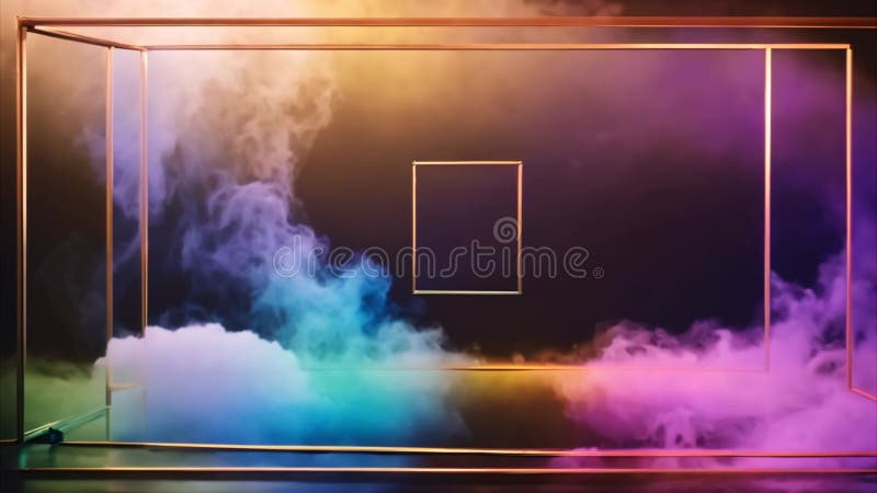 Horizontal Rectangular Frame: Square Frame in a Frame Around the Flames ...