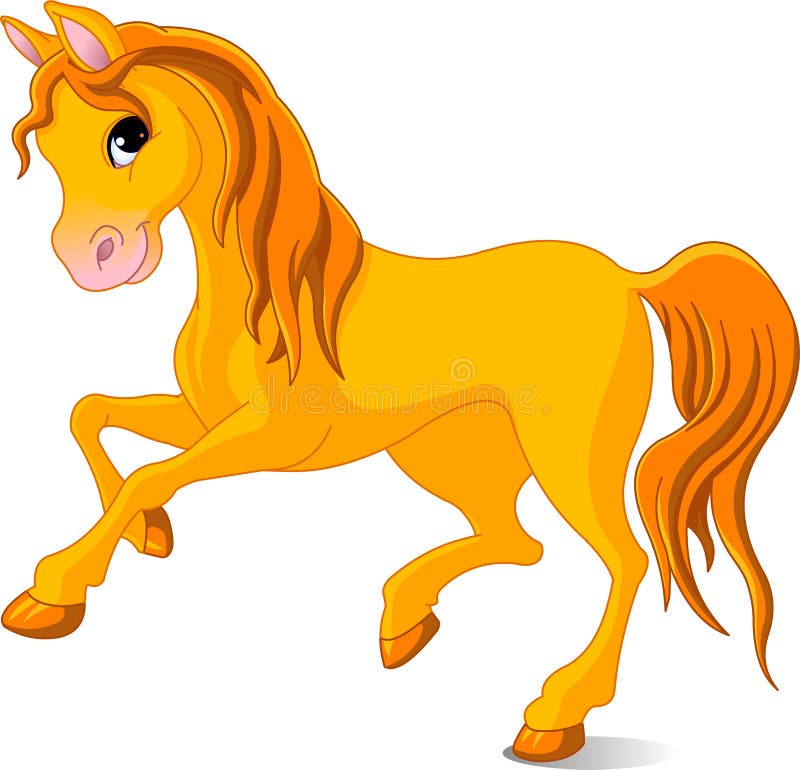 Golden Horse stock illustration. Illustration of horse - 9359983