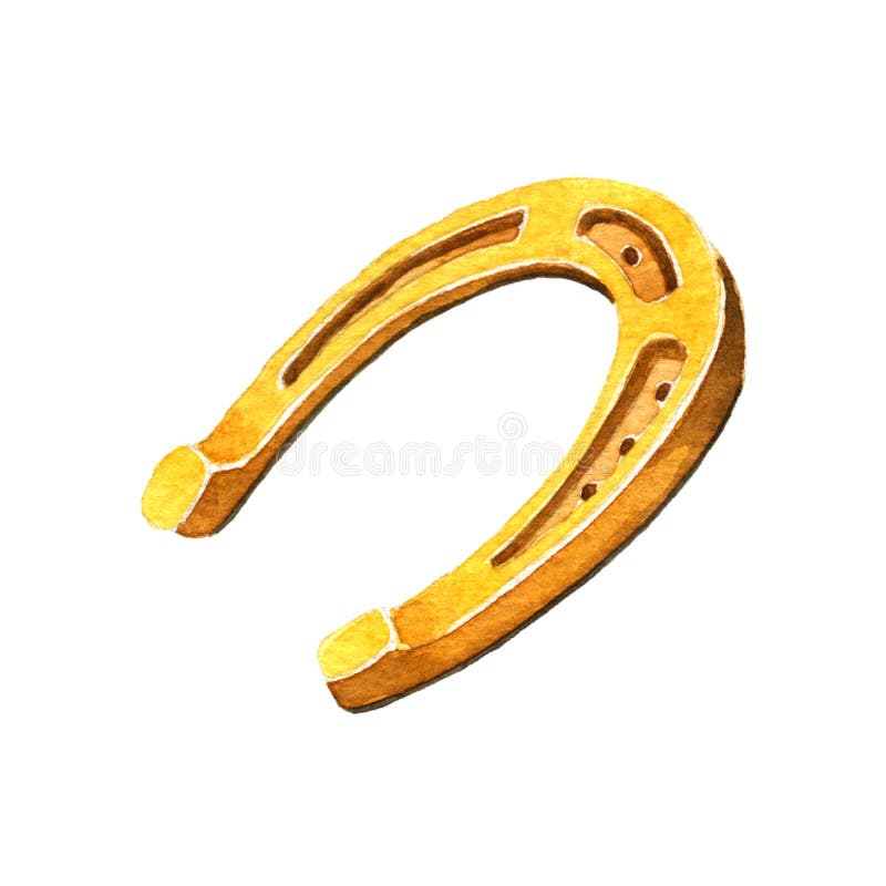 Golden Horseshoe stock illustration. Illustration of watercolor - 86016021