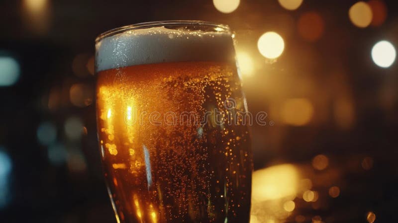 Golden Hour Beer, Bubbles, Light, and Refreshment Stock Illustration ...