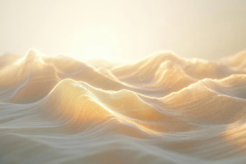 Golden Hour Fabric Texture, Abstract Waves Stock Illustration ...