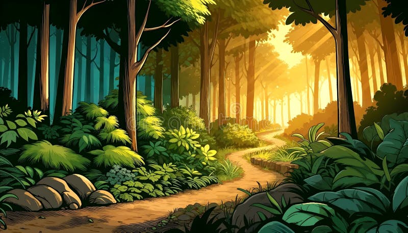 255 Cartoon Forest Pathway Stock Photos - Free & Royalty-Free Stock ...