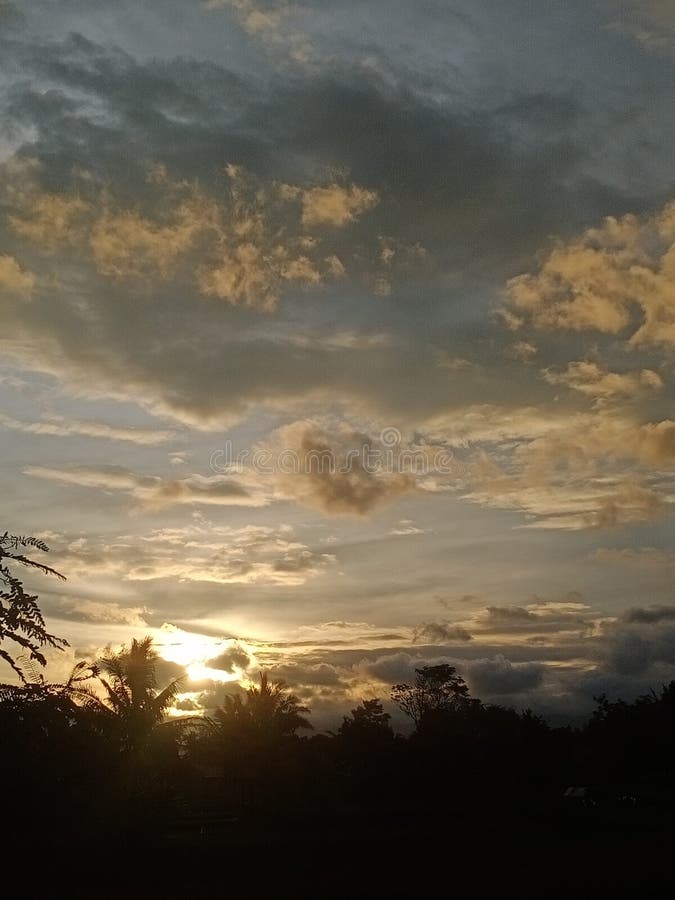 Golden Hour in the Roof Top of Caffe at Seyegan Stock Photo - Image of ...