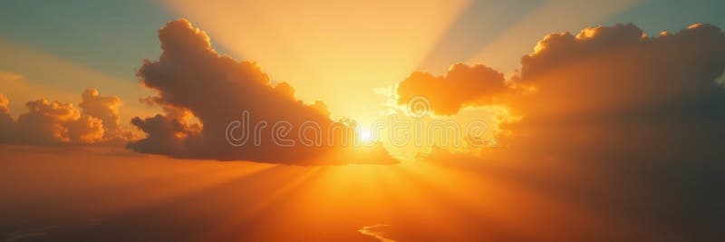 Golden Hour Sunlight, Intense Heat Shimmer, Dynamic Cloud Movement ...