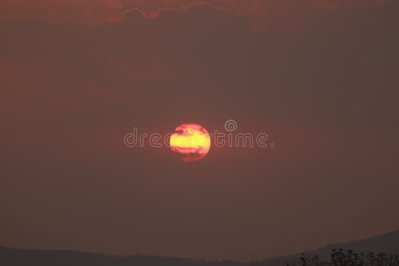 Golden Hour Sunset Beautiful View with Empty Space Stock Image - Image ...
