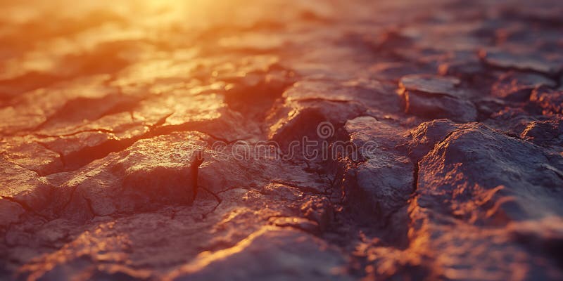 Golden Hour Sunset Textures Cracked Earth Background Stock Illustration ...